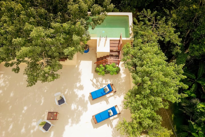 Sky-high Pool With Birds Above The Jungle - Tulum
