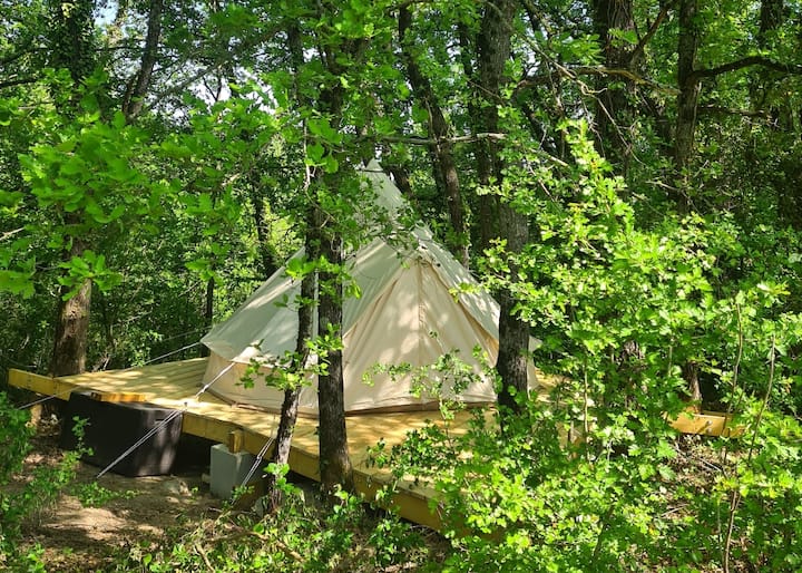 Tente Mongole Nature, Accès Piscine Et Cuisine - Alba-la-Romaine