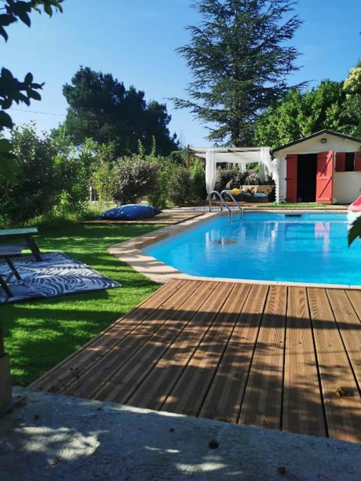 Dépendance Cosy Jardin Jacuzzi Piscine Partagée - Gémenos