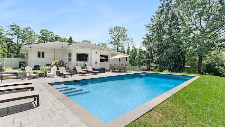 Hamptons 3/2 - New Gunite Pool &Bluestone Patio - Hampton Bays