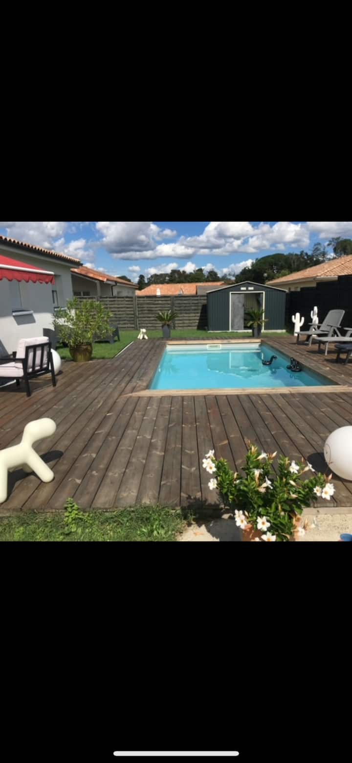 Agréable Villa Avec Piscine - Mont-de-Marsan
