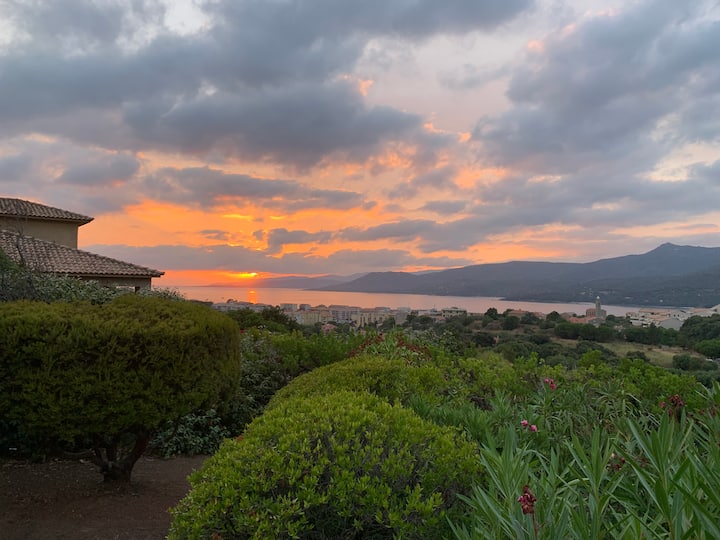 Villa Vue Mer Au Calme, Idéale 2 Familles - Propriano