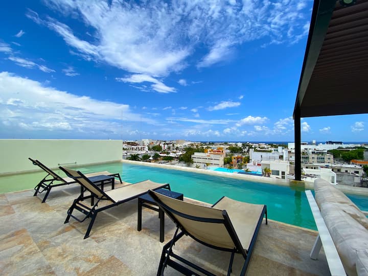 Seaview Roof Pool, Gym Onsite, 4 Blocks To 5th Ave - Playa del Carmen