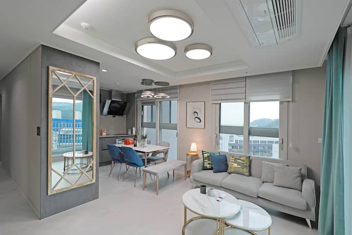 [Elmomento Osiria]#기장#롯데월드#32평신축레지던스#퀸3#시몬스#1-1006 - Busan