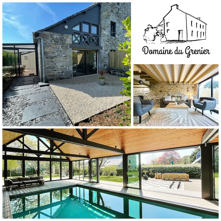 Cottage Avec Terrasse, Véranda & Piscine Couverte - Yffiniac