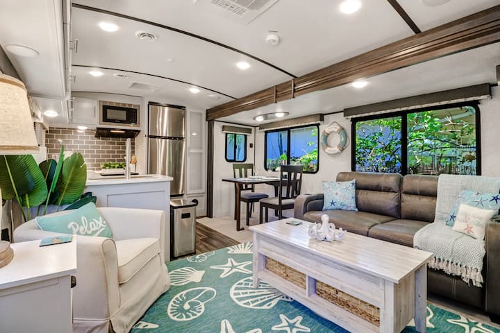 The Coastal "Glamper"- Beach Themed Lux RV Retreat - Campers/RVs for ...