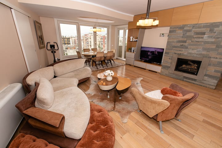 Air Albania Penthouse With Indor Fireplace - Albanie