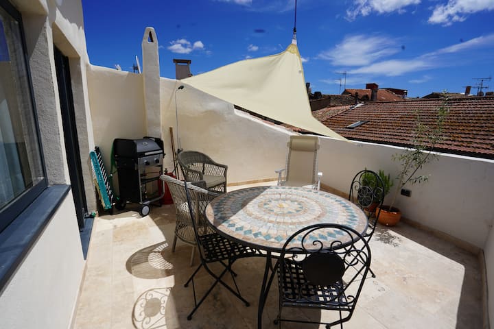 Sonniges Stadthaus Mit Terrasse Und Meer - Marseillan