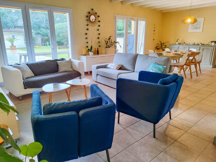 Confortable Villa Pour 8 / Plage à Pied / Piscine - Labenne