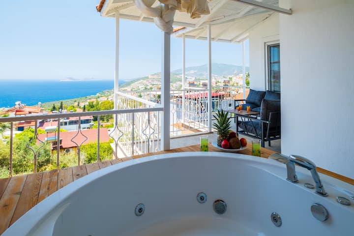 Kalkan Merkez De Jakuzili 4kişilik Portakal Apart - Kalkan