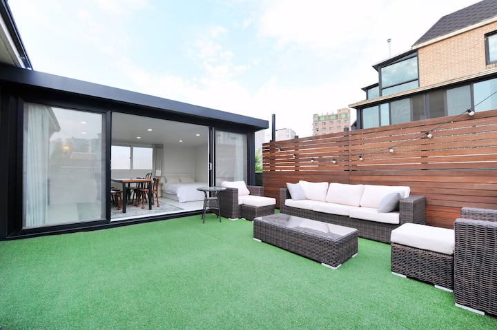 Hongik.stn.3min, 5br, 3bath Room, Roof Top~! - Seoul