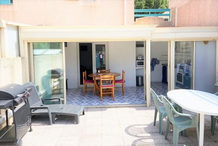Villa : 80 M Plage Grazel- Wifi - Parking 1/7 Per - Gruissan
