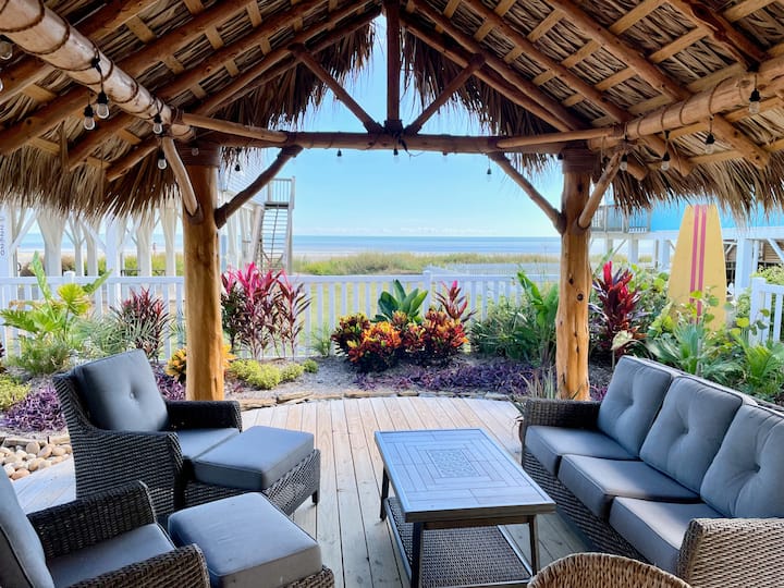 Summer Beach Retreat•tiki Bar•king Beds•fencedyard - 加爾維斯敦