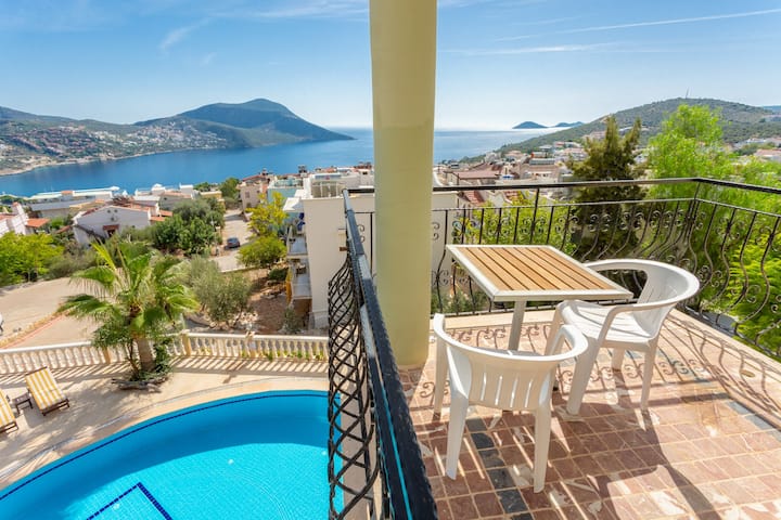 Kalkan Merkezde Deniz Manzaralı 2+1 Apart - Kiwi - Kalkan
