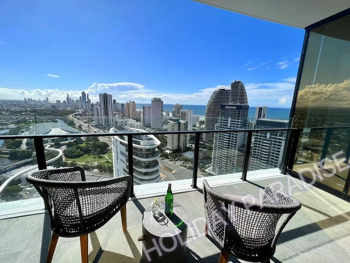 ♥︎Luxury S Casino Residence-partial Ocean 2bdr 25f - Broadbeach