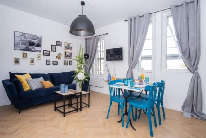 Villa Dans Centre: Appt Cosy 2 Chbres, Jardin Wifi - Cabourg