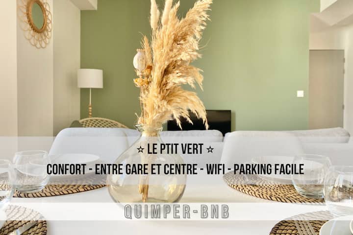 Le Petit Vert - T3 Très Calme - 2 Min De La Gare - Bretagne