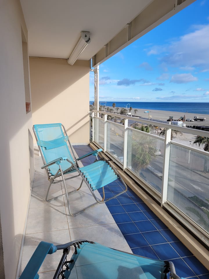 Appartement 80 M², T3 Vue Imprenable Face à La Mer - Canet-en-Roussillon