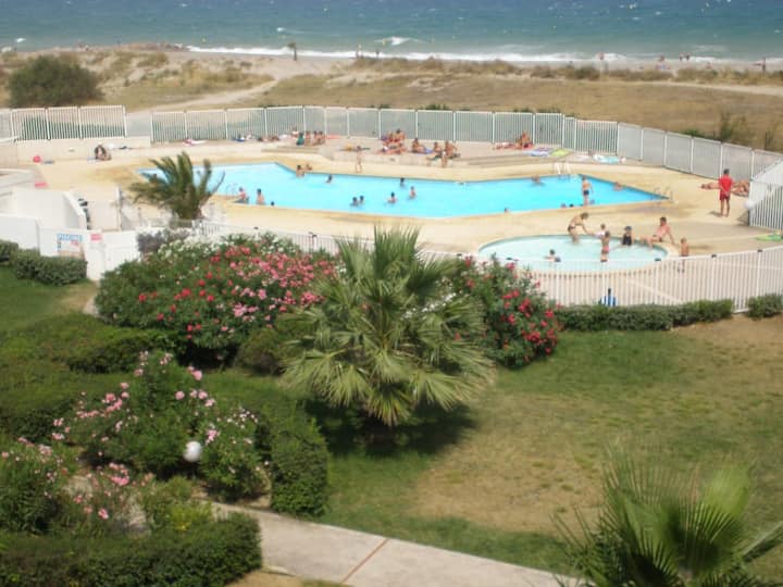 Appt 4pers  Front De Mer- Piscine & Parking Privés - Saint-Cyprien