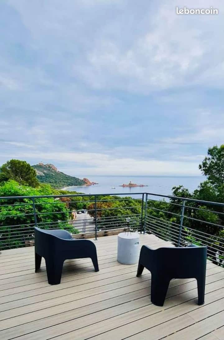 Bungalow-mobilhome De Luxe Vue Mer St Raphael 1/2 - Agay