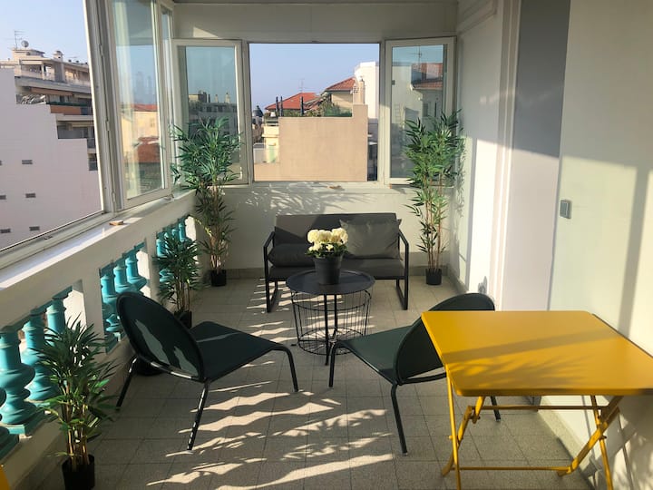 Très Bien Situé, 5' De La Plage, Terrasse Couverte - Nice