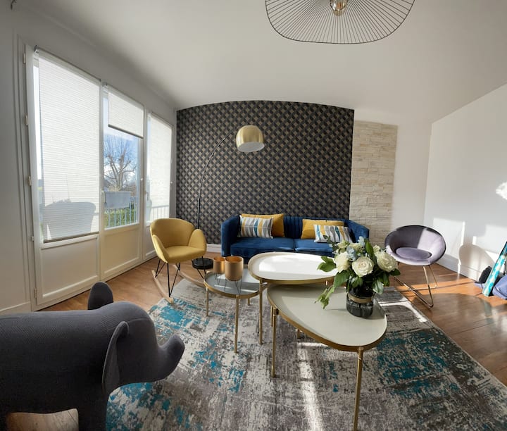 Appartement Chaleureux, Lumineux Et Calme 60m2 - Ifs