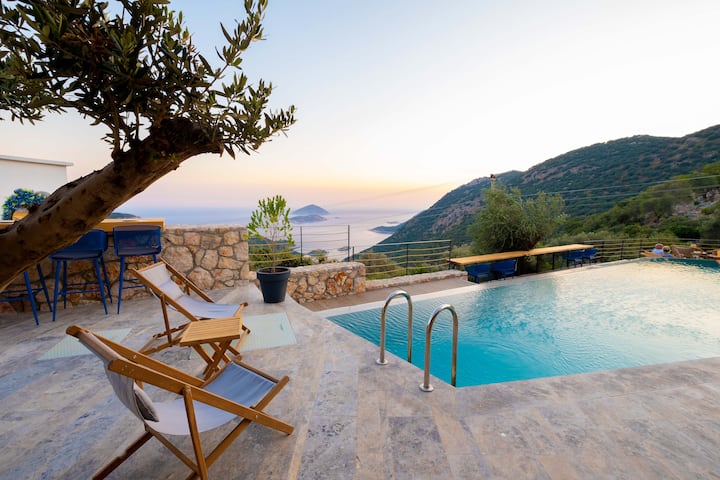 Notos Club - Villa Apollonia (With Sauna&jaccuzzi) - Kaş