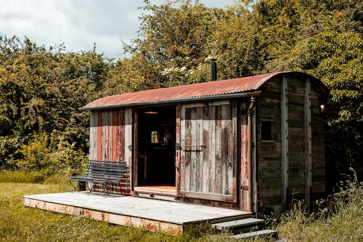 Restored Railway Wagon In Wildflower Meadow - Suffolk
