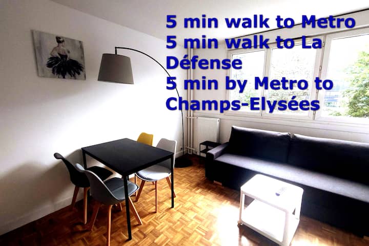 1 Bedroom & Salon, "La Defense", Metro, Parking - Courbevoie