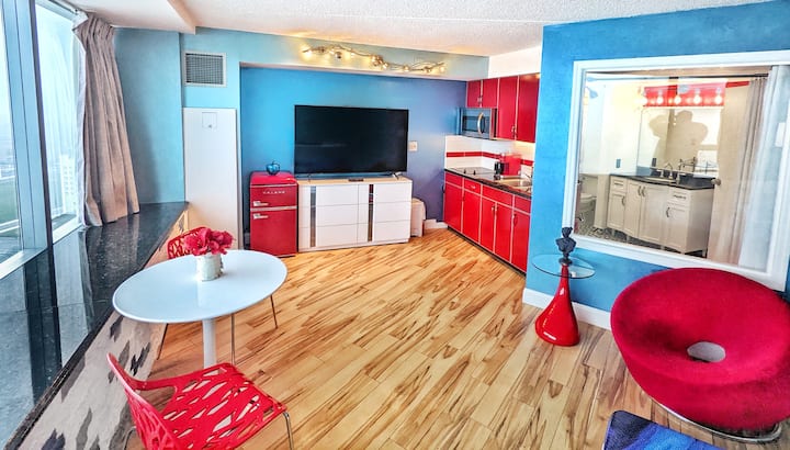 Rare Find Luxury Ocean Front Studio Free Parking - Caesars Atlantic City
