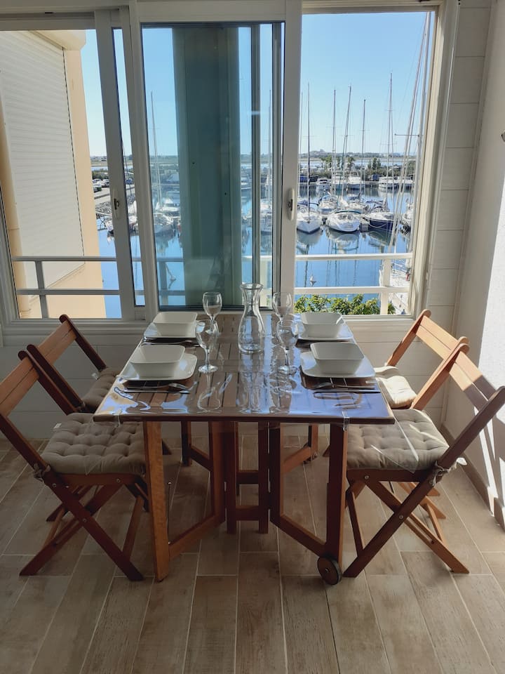 Magnifique Vue Sur Le Port Et Plage Des Chalets. - Gruissan