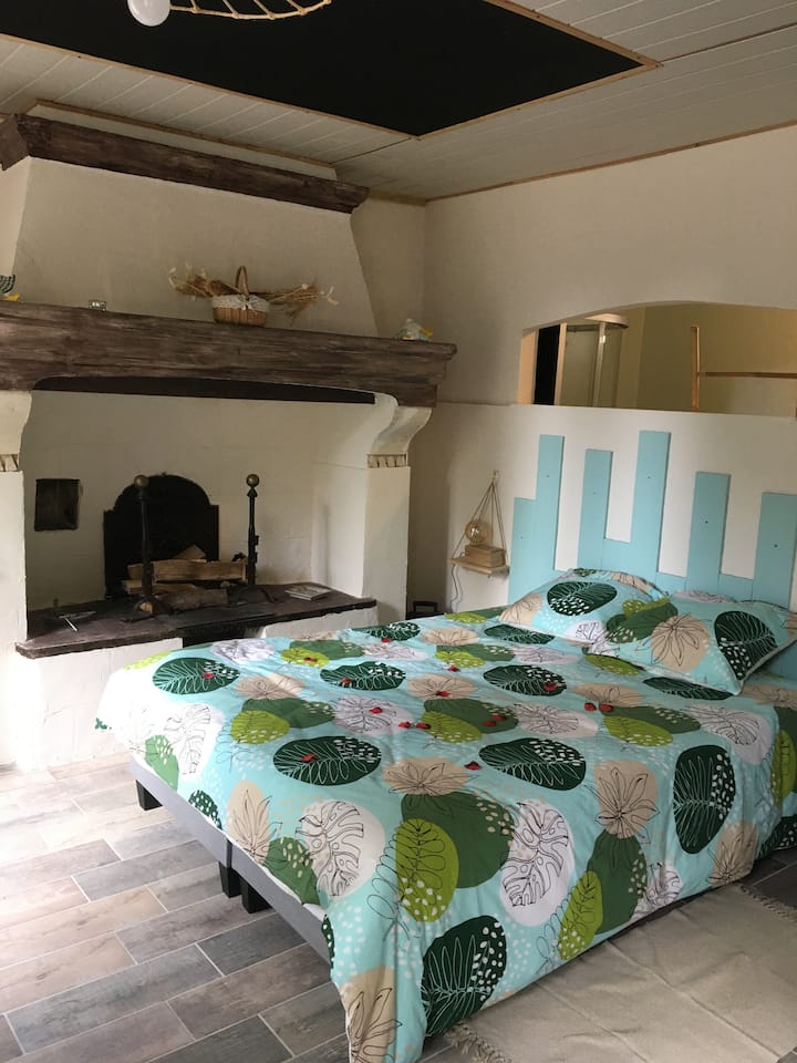 Chambre Provencale Climatisee Lit 160 - Châteauneuf-du-Pape