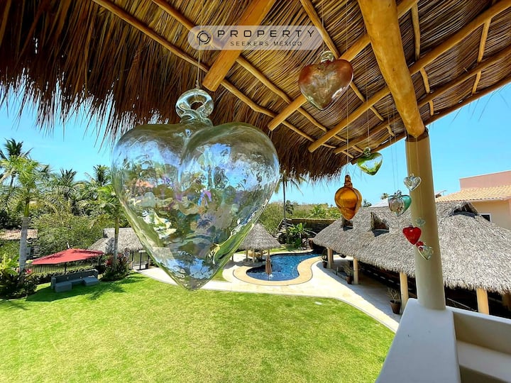 Villa With Full Staff, 7 Rooms, Pool And Gym - Nuevo Vallarta