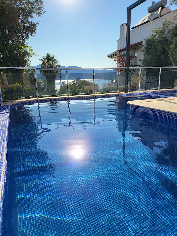 Sea View 5 En-suit Villa Pool Heating Free Wifi - Kalkan