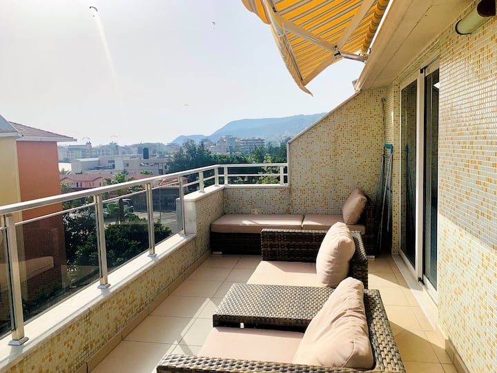 Beautiful 2+1, Scenic Terrace At Cleopatra Beach - Alanya