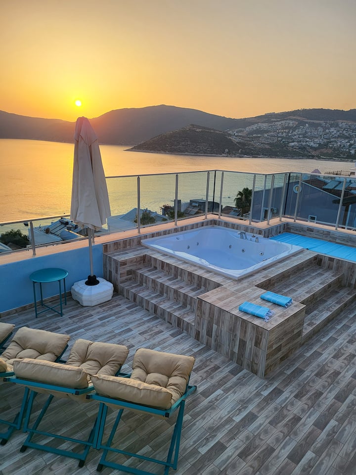 2 Bedroom Penthouse Apartment Jacuzzi Themilkyway - Kalkan