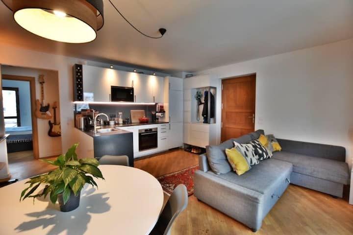 Lovely 1bedroom Mont Blanc Views, Garden,fiber Net - Les Houches