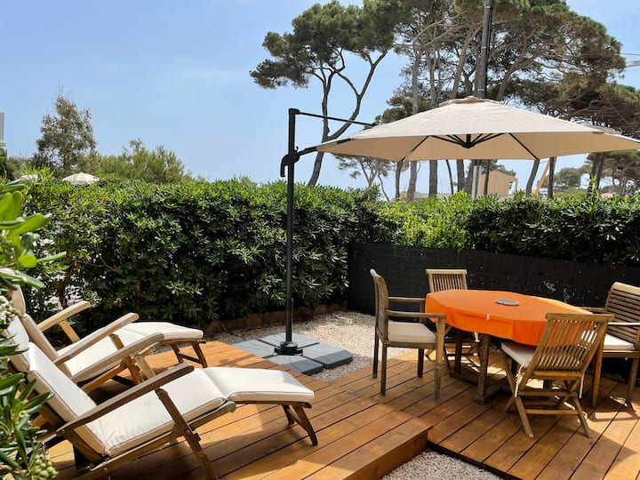 T2 Bord De Mer Avec Grand Jardin + Parking Privé - Île de Porquerolles