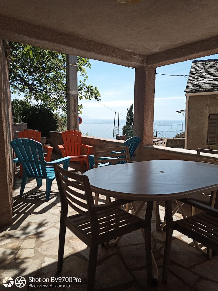 Chambres Climatisées, Terrasse  Vue Mer Imprenable - Nonza