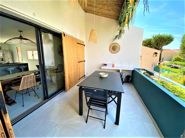 "Le Cosy Beach" En Duplex. Plage. Wifi. Terrasse. - Saint-Cyr-sur-Mer