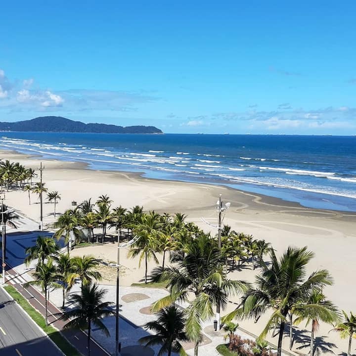 Apto 4dorm. Frente Para O Mar - 2 Vagas De Garagem - Praia Grande