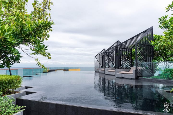 Edge Central Pattaya 高层海景可眺望芭提雅海滩楼顶无边泳池可住3人🔥热门一居室 - Pattaya
