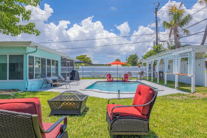 Lux - Saltwater Pool - 10 Min Bch - Hidden Gem! - Pompano Beach, FL