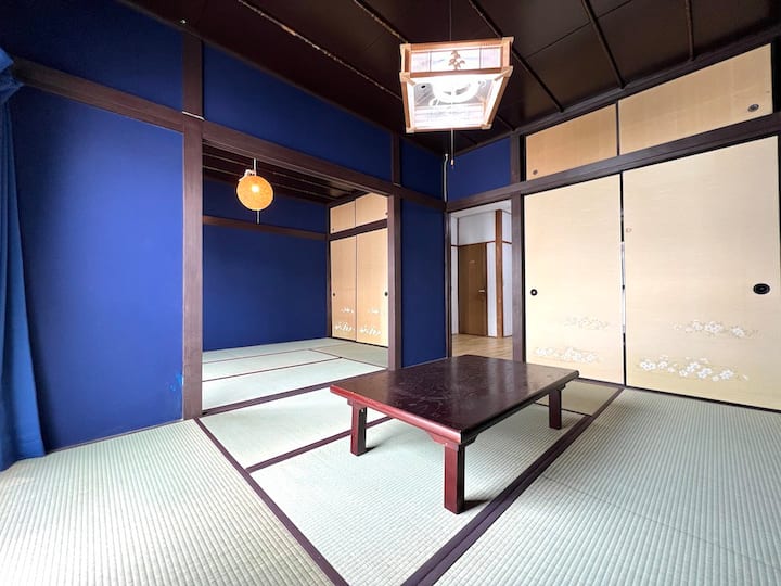 【204号室】きれいな青い和室/湘南のヴィンテージアパートメントホテル/湘南海岸公園駅6分/6名迄 - 茅崎市