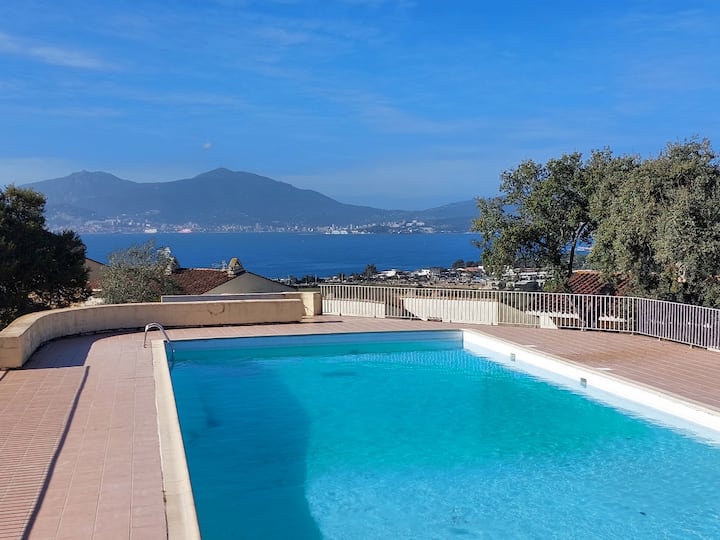 Appartement Climatisé Vue Mer Piscine Tennis - Ajaccio