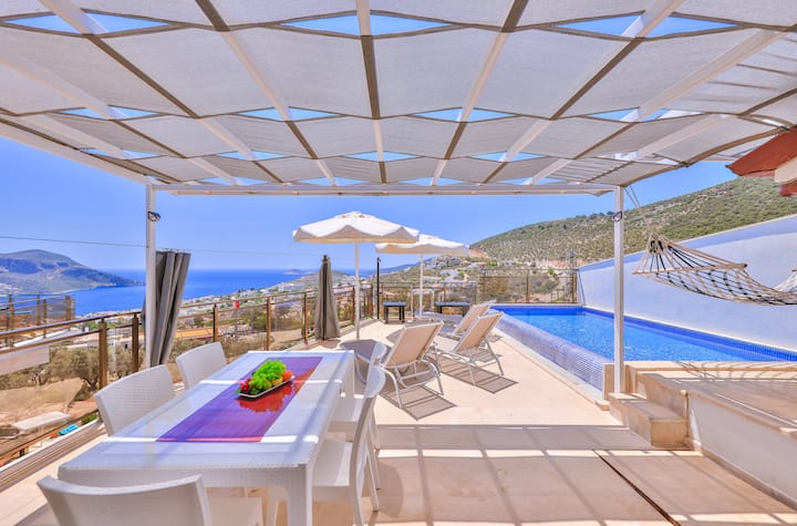 Sea View Villa 5 With Heated Pool - Kalkan