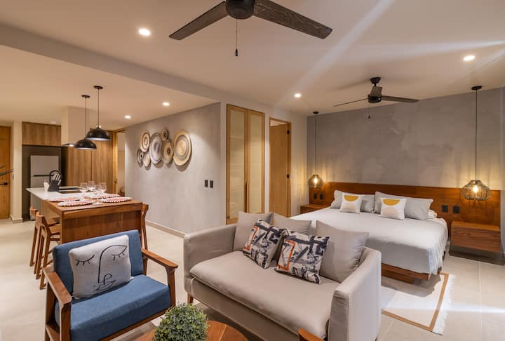 Comfortable And Charming Apt. W/good Lighting - Tulum