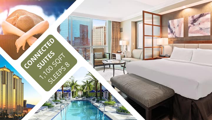 Connected Rooms! Sleeps 8 - High Floor Strip View! - Las Vegas Strip, NV