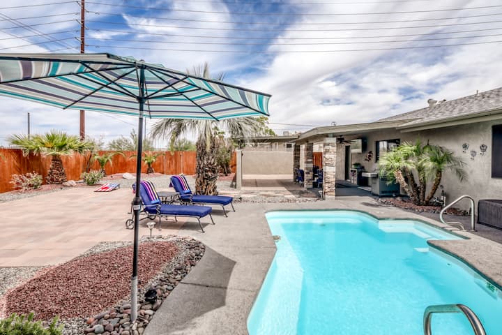 Private Heated Pool At Our Wine Time Villa - Cattail Cove State Park, Lake Havasu City