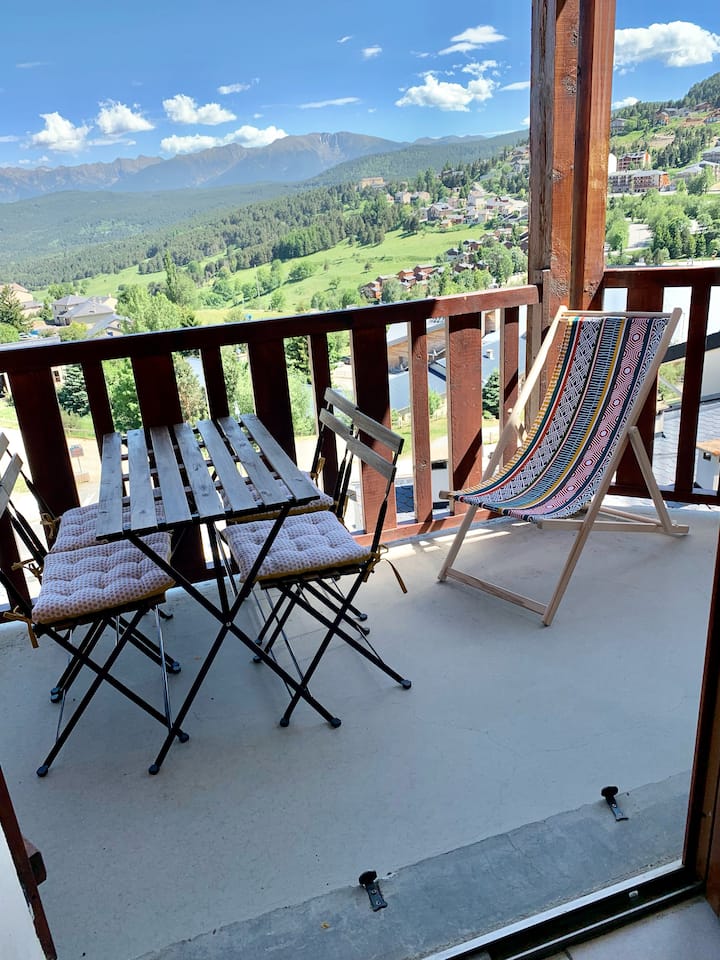 T2 Vue Panoramique, Centre Ville, Balcon,garage - Les Angles